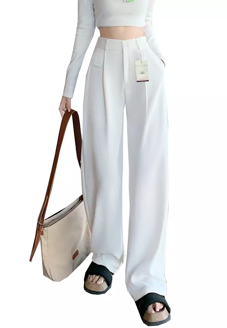 Buy Twenty Eight Shoes VANSA High Waist Draped Wide-Leg Suit Pants VCW-P-8801 2025 Online ...