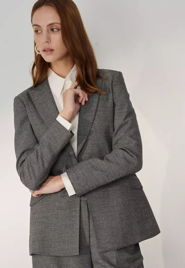 Buy SST&C SST&C Iron Gray Peak Lapel Suit Online | ZALORA Malaysia