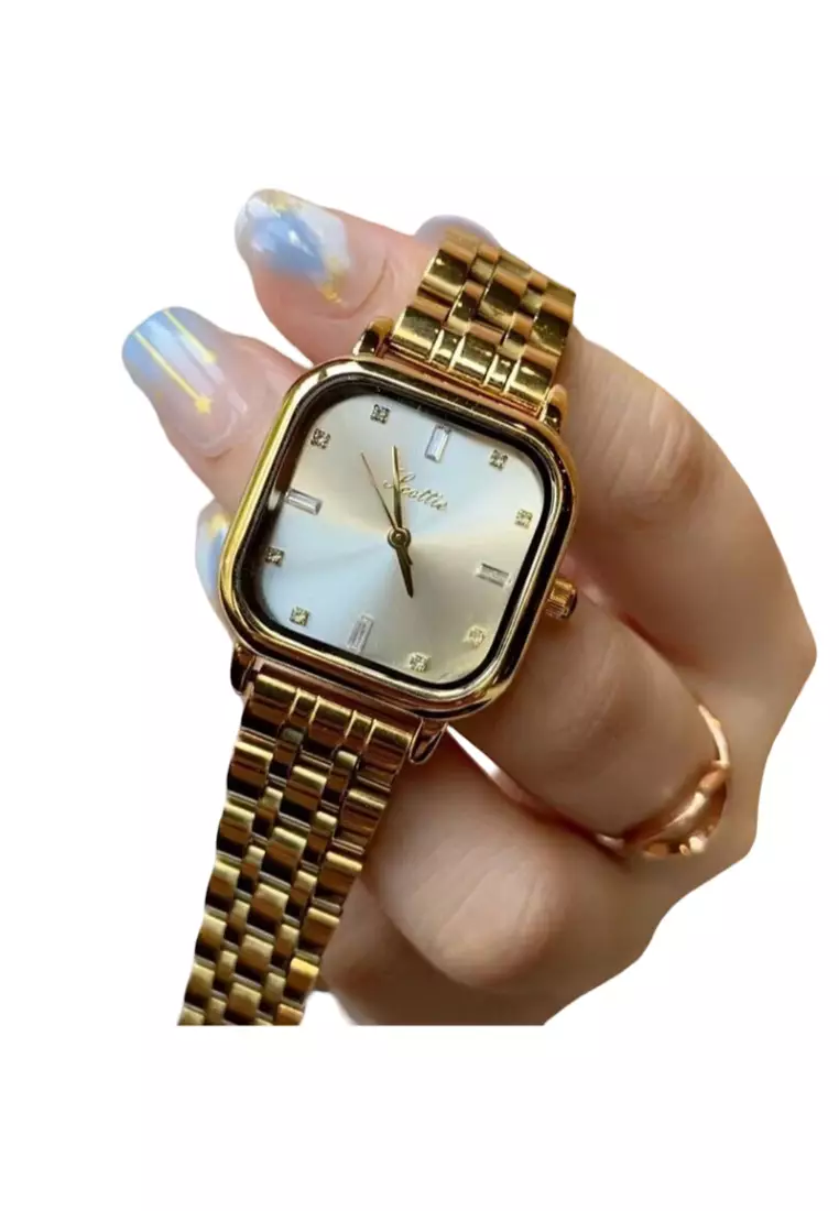 Buy OPCHIC Square Simple Temperament Steel Band Women's Watch (Female ...