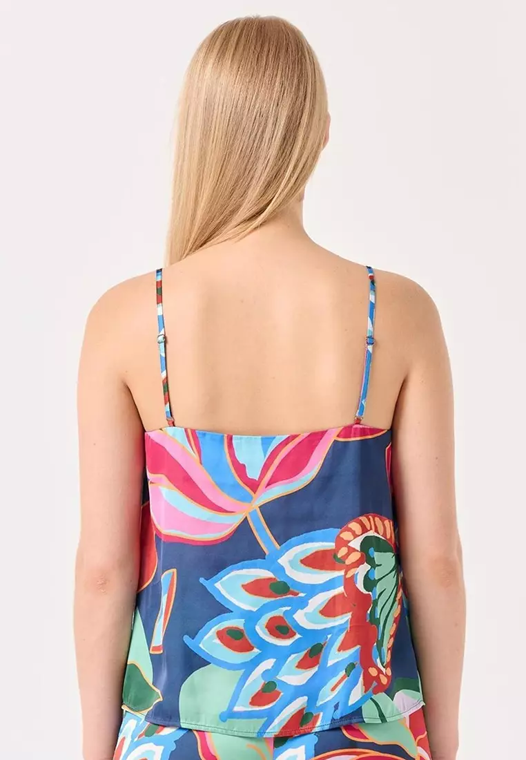 Buy Jimmy Key Pattern V-Neck Cami Top 2024 Online | ZALORA Philippines