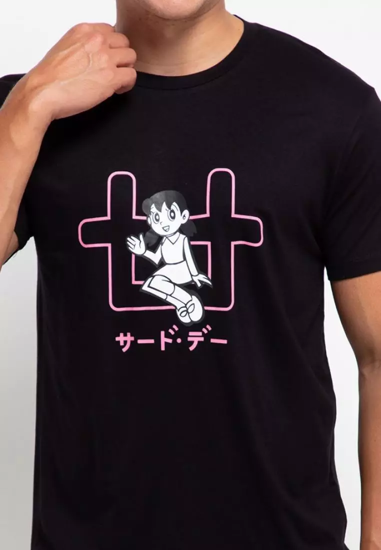 Jual Third Day MTG23 doraemon shizuka outline logo hitam kaos pria ...