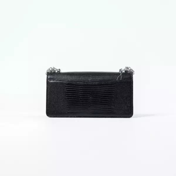 Jual COACH Tas COACH ELIZA SHW MONOGRAM PATTERN BLACK FLAP CHAIN CROSS ...