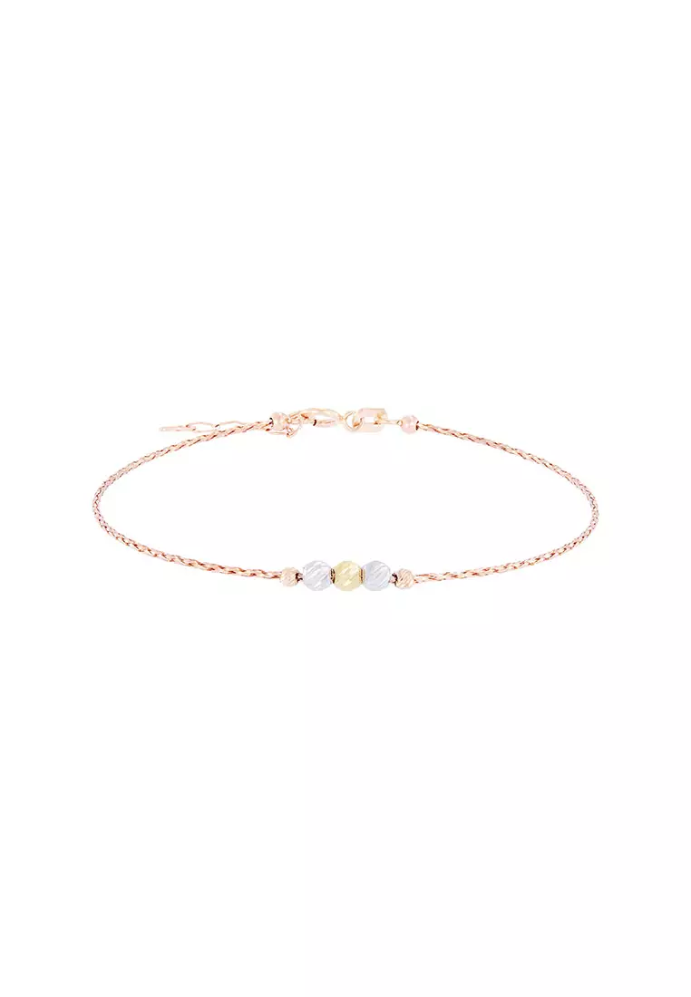 Buy HABIB HABIB 585/14K Rose, White and Yellow Gold Bracelet 714-BR IF06 WP-A Online | ZALORA ...