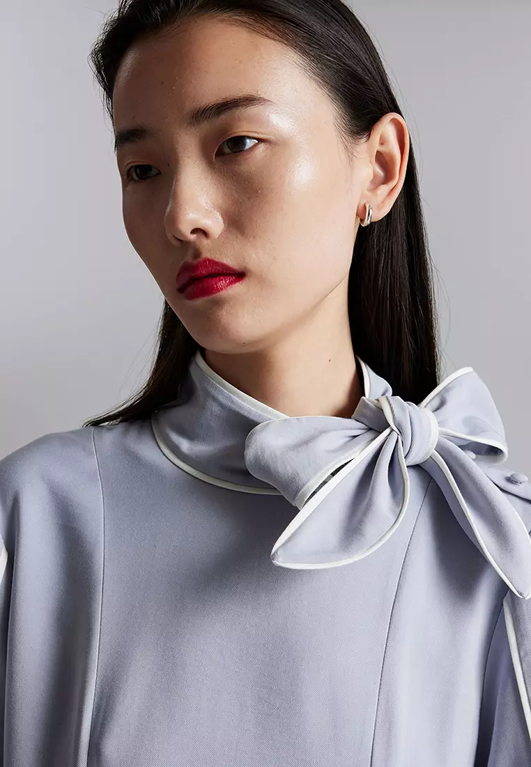 Buy And Other Stories Tie Neck Mini Dress 2025 Online Zalora