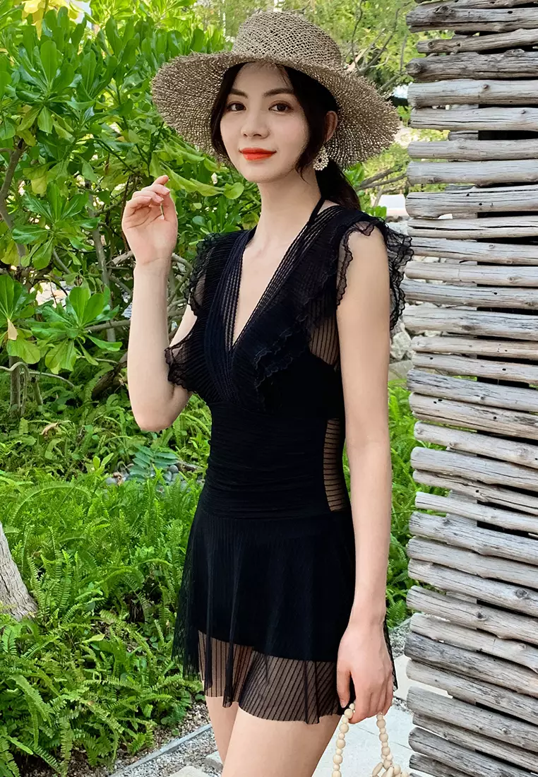 Buy A-IN GIRLS Sexy Gauze Big Backless One-Piece Swimsuit 2025 Online ...