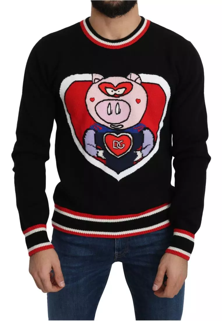 Buy Dolce & Gabbana Dolce & Gabbana Black Cashmere Pig of the Year ...