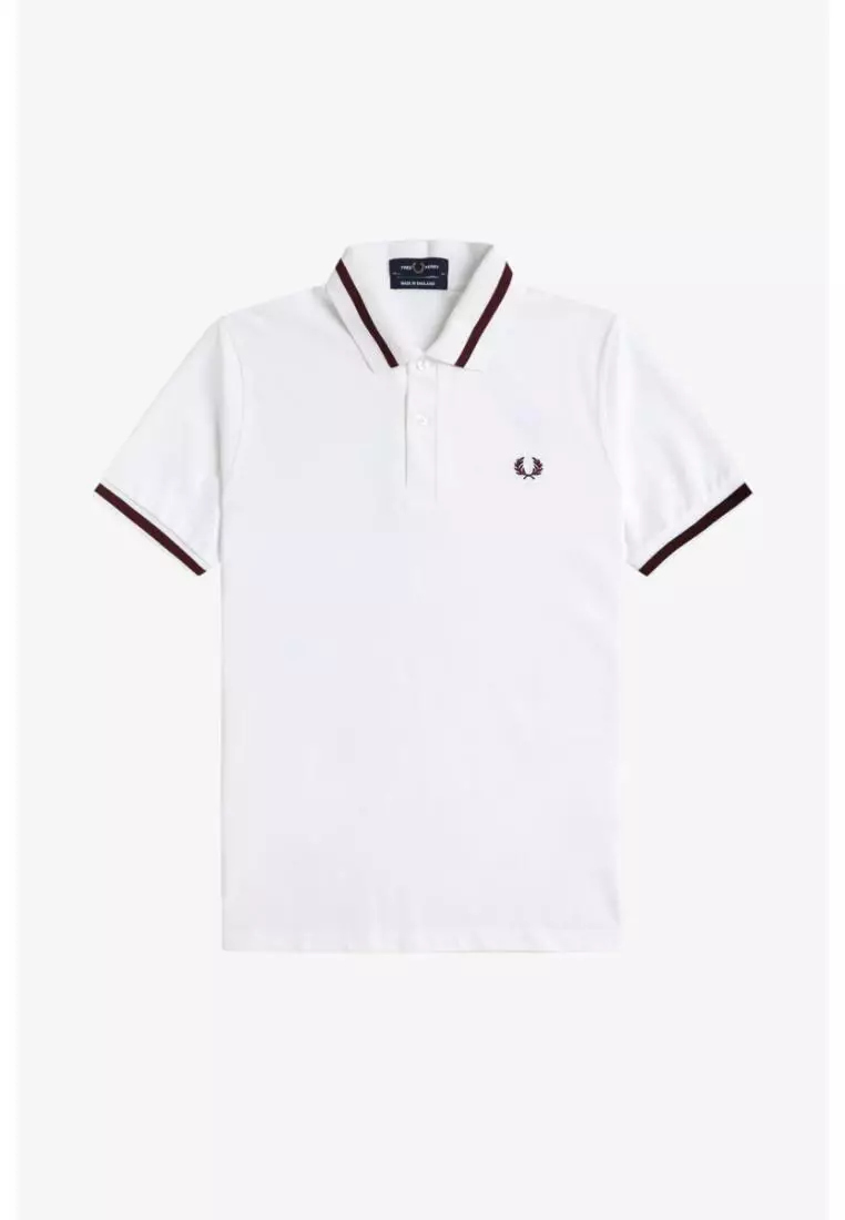 Buy Fred Perry Fred Perry M2 Single Tipped Fred Perry Shirt (White ...