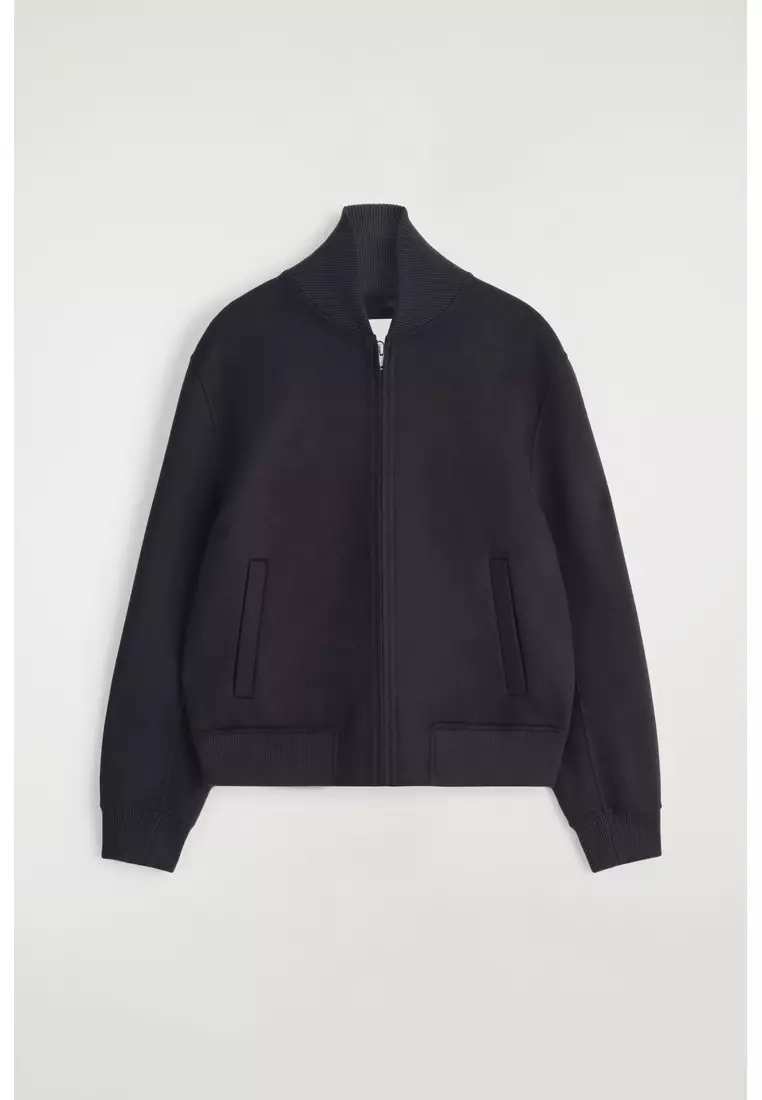 Buy COS SPLIT WOOL BOMBER JACKET Online | ZALORA Malaysia