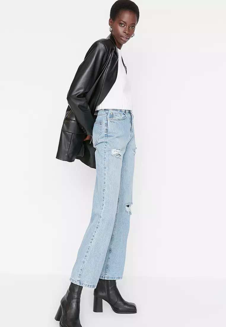 Buy Trendyol High Waist 90's Jeans 2025 Online | ZALORA
