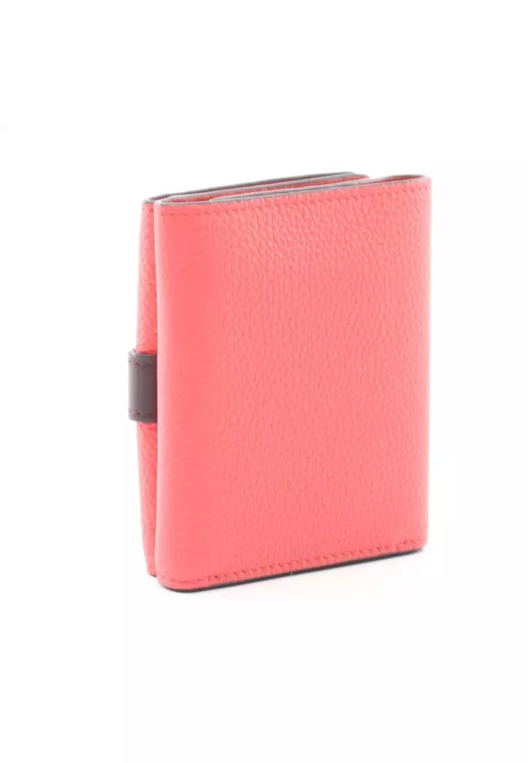 Buy LOEWE Pre-Loved LOEWE Trifold wallet trifold wallet leather Coral ...