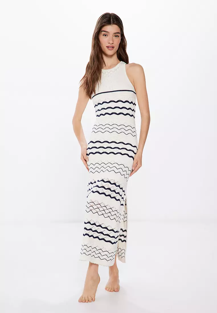 Buy Springfield Pointelle Knit Midi Dress 2024 Online | ZALORA Philippines