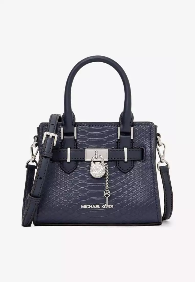 Jual MICHAEL KORS Michael Kors Hamilton XS Satchel Crossbody Navy ...