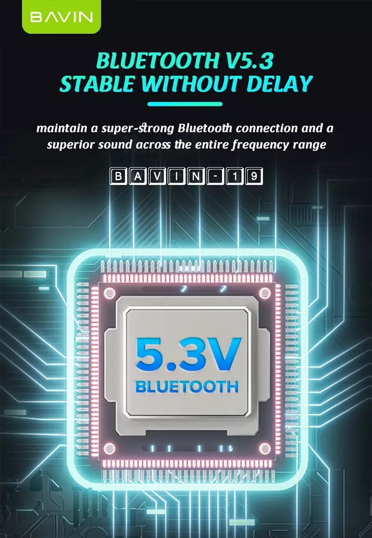 Buy BAVIN BA19 5.3V Hi-Fi Bluetooth Wireless TWS Earbuds Active Noise ...