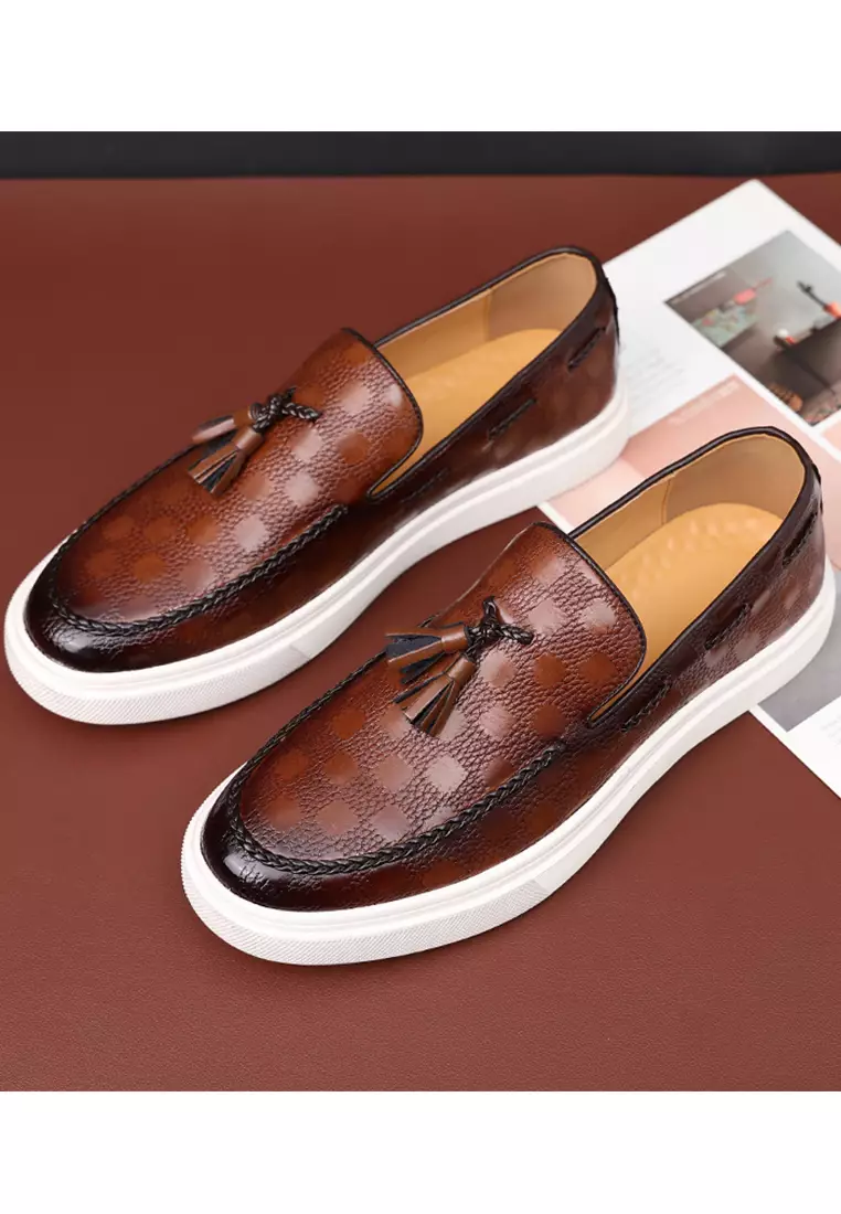 Buy Twenty Eight Shoes Checkered Pattern Synthetic Leather Tassel ...