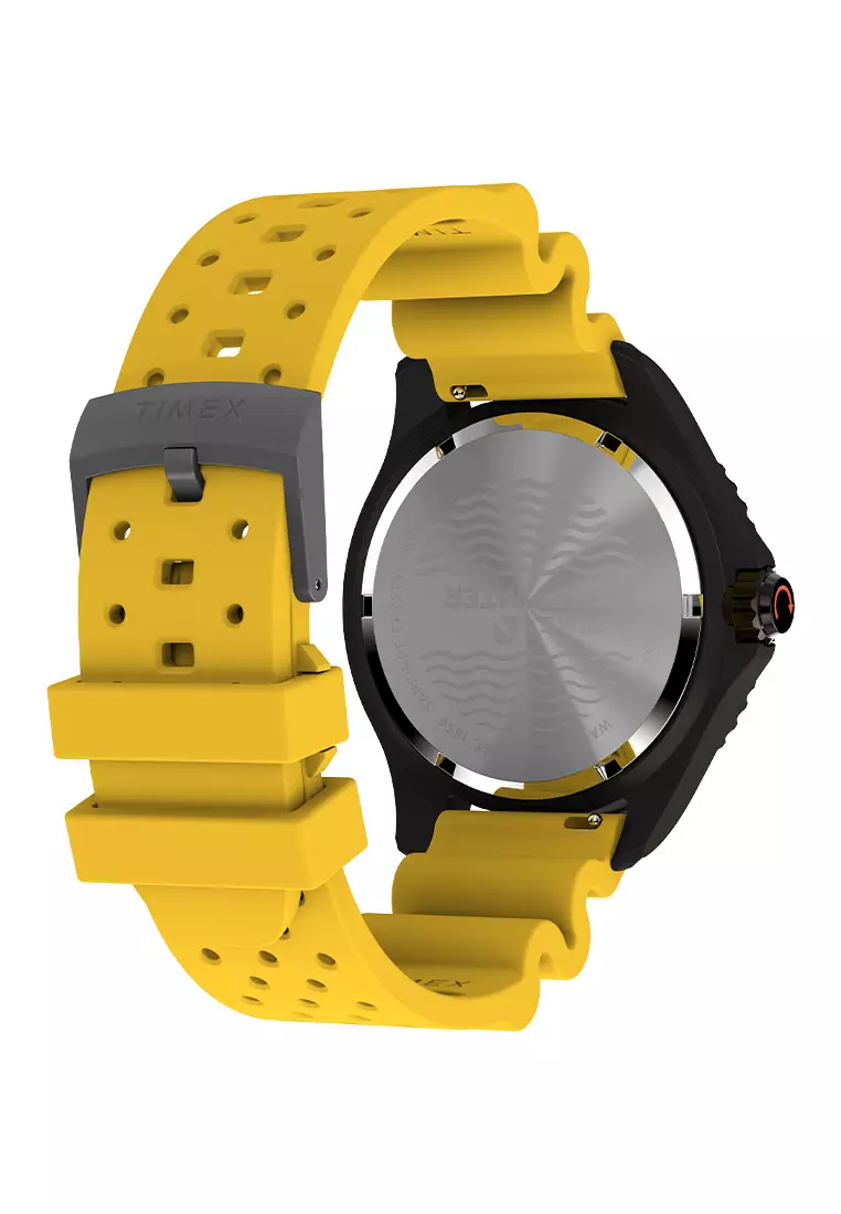 Buy Timex Timex Deepwater Meridian 200 Yellow Rubber Analog Quartz ...