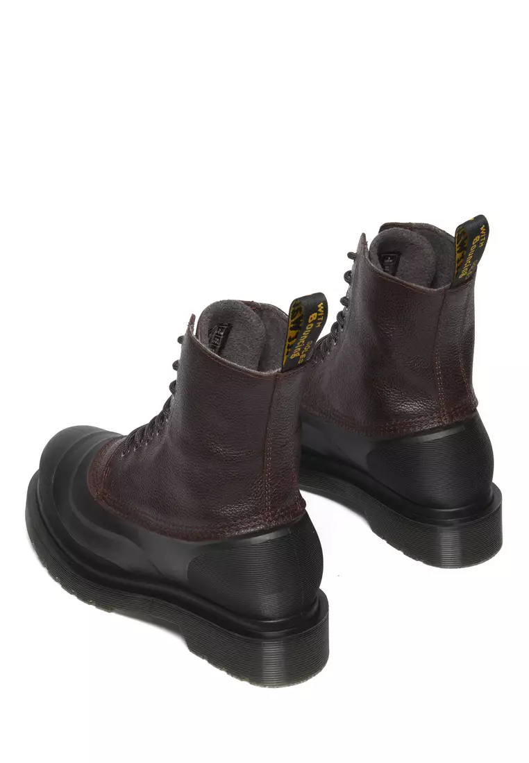 Buy Dr. Martens 1460 Fleece Lined Leather Sub Black Oxblood Boots Men 2025 Online | ZALORA