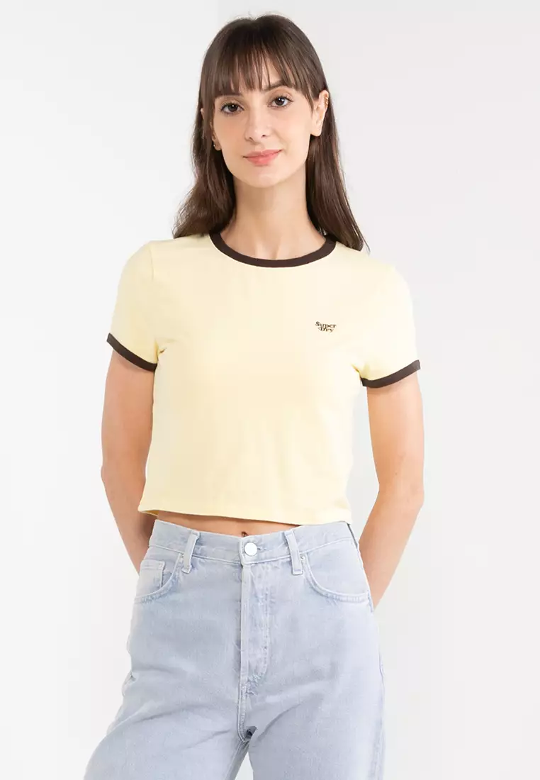 Jual Superdry Vintage Ringer Crop Tee - Original & Vintage Original ...