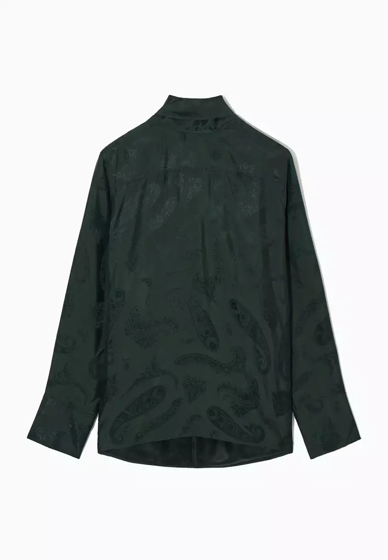 Buy COS Floral-Jacquard Bow Blouse 2026 Online | ZALORA Philippines
