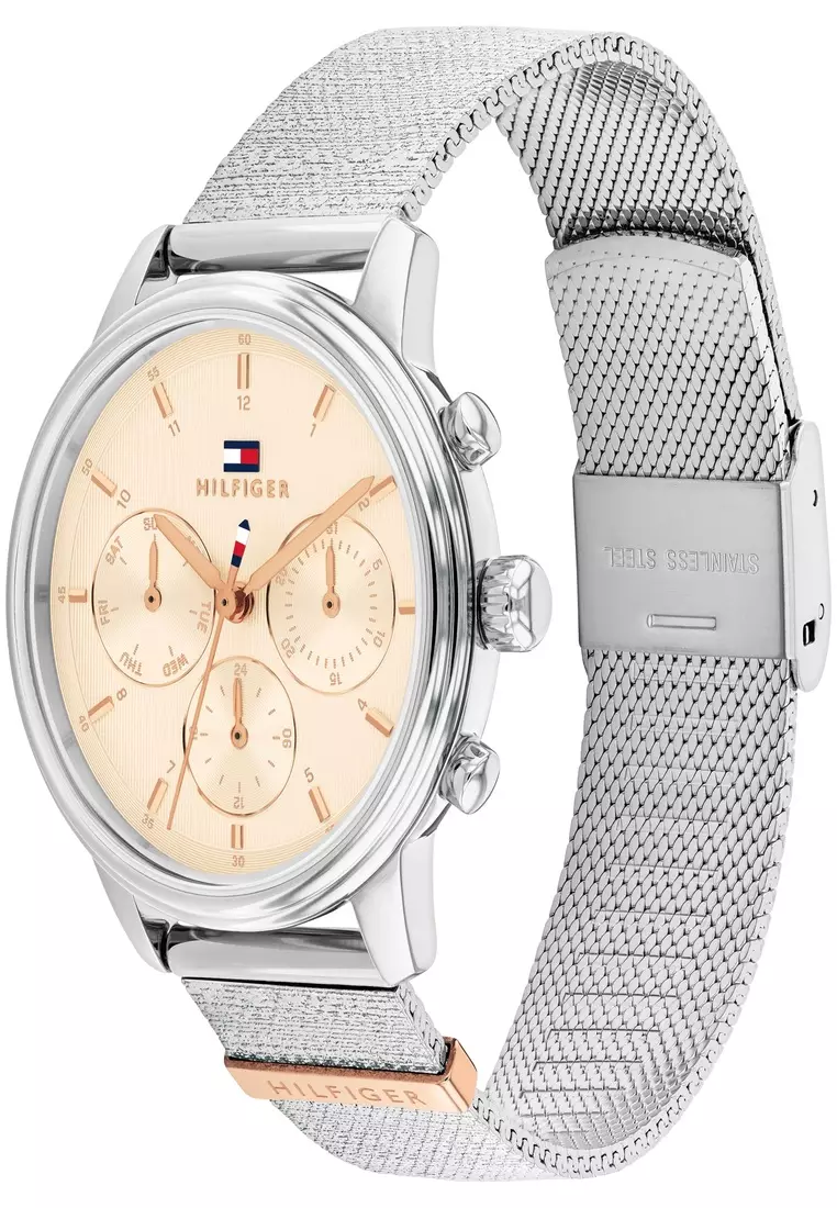 Buy Tommy Hilfiger Watches Women's Ionic Plated Stainless Steel Beige ...