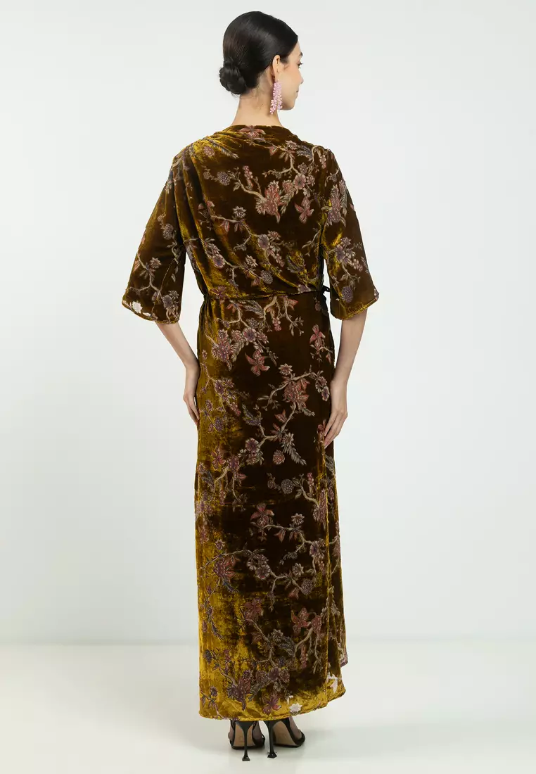 Jual STUDIO JEJE FOR ZALORA Ayu Draped Velvet Dress Original 2025 ...