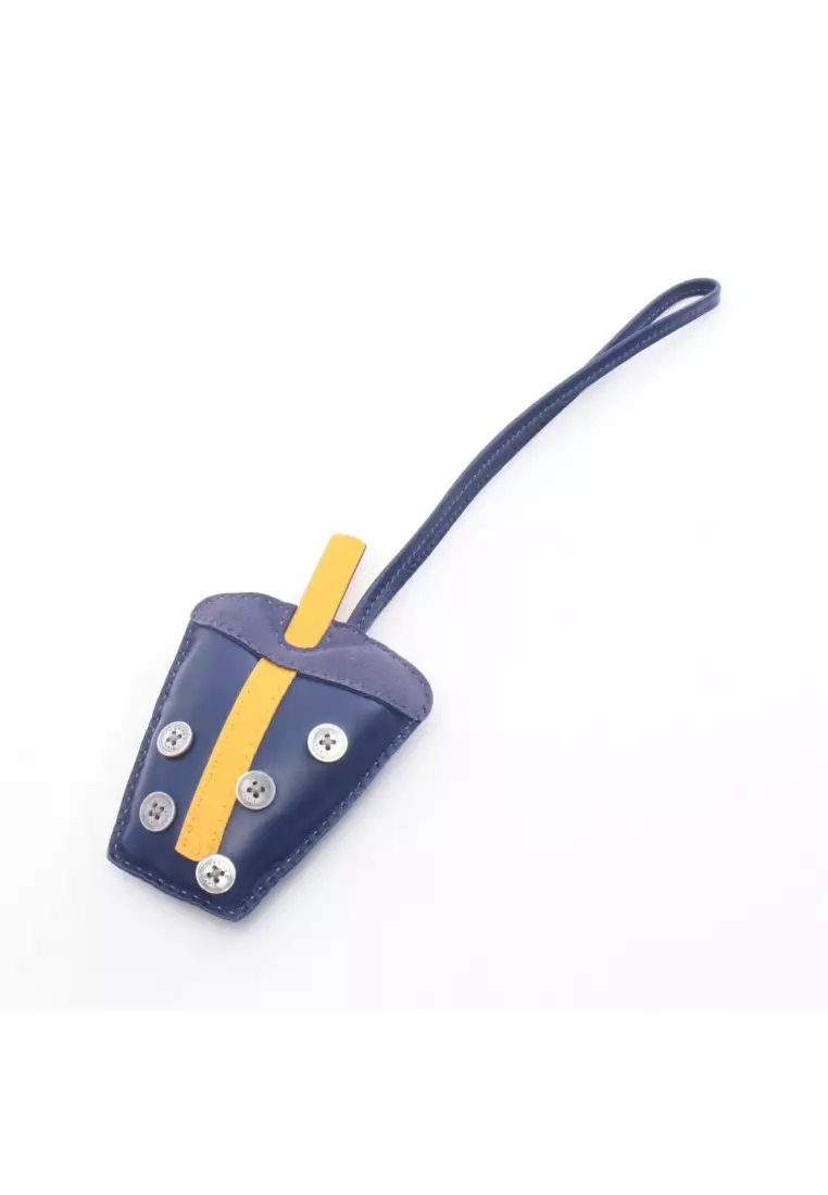 Buy Hermes Pre-Loved Hermès Bubble Tea Blue Uncle Jaune Ambre bag charm ...