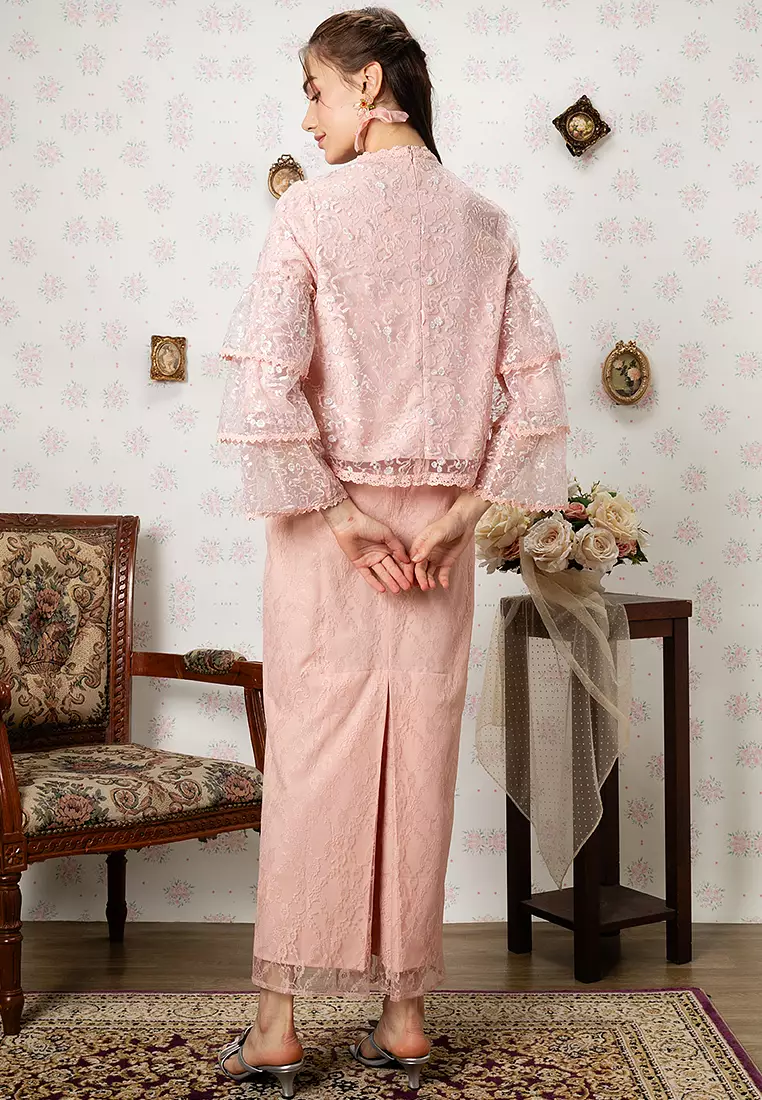 Buy Lubna Darina Sequins Top With Skirt Set Online Zalora Malaysia