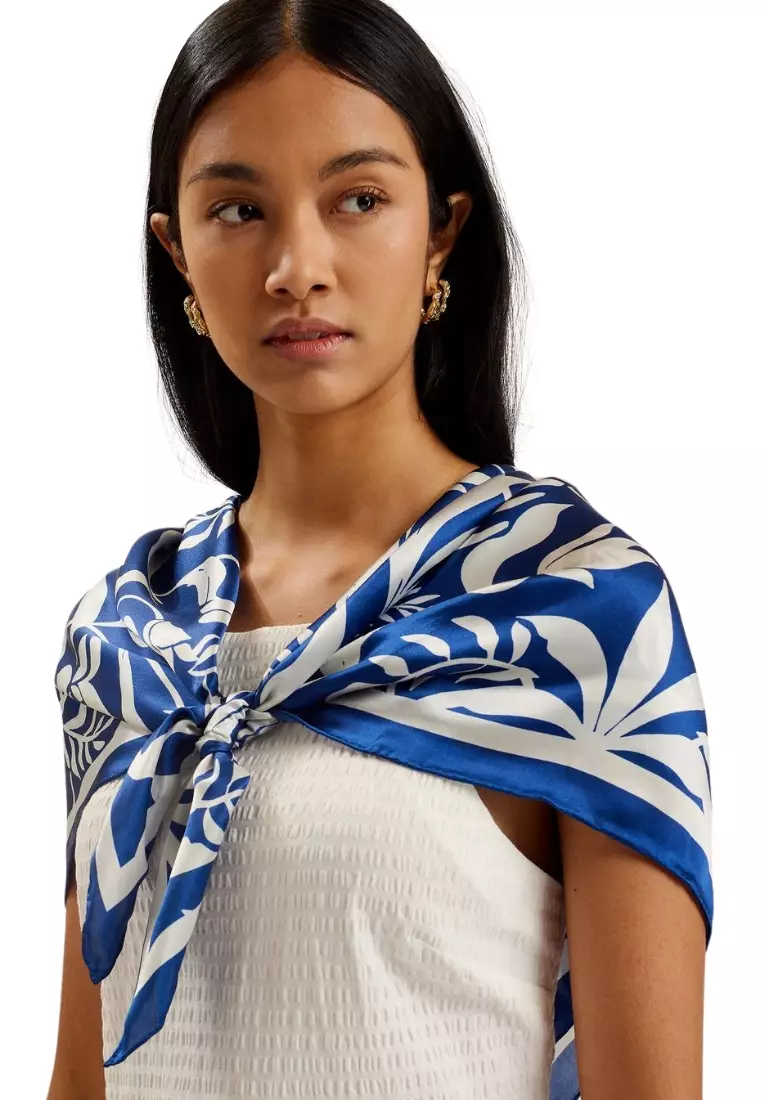 Buy TED BAKER Ted Baker Printed Silk Square Scarf 2025 Online | ZALORA