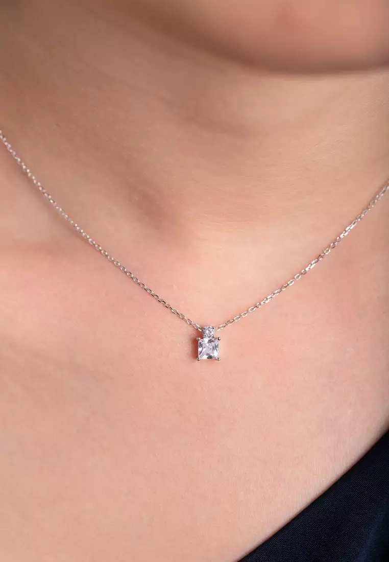 Buy Alfredulla Princessa Silver 925 Zirconia Necklace 2025 Online ...