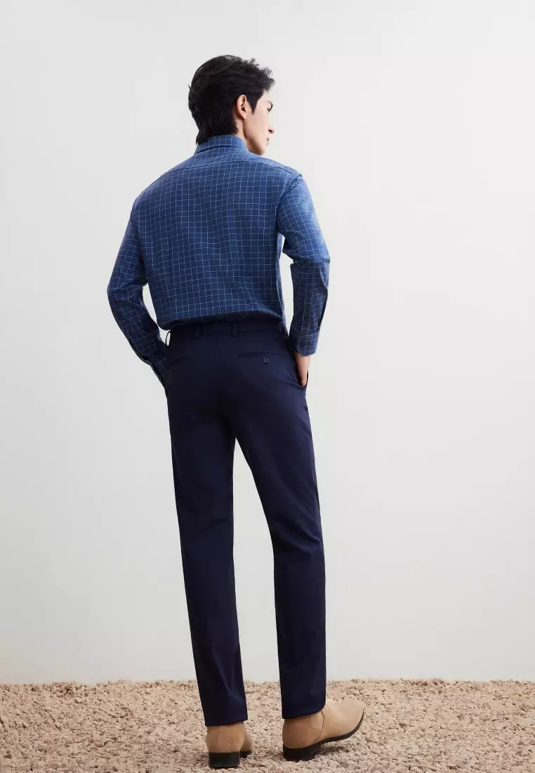 Buy G2000 G2000 Cool Touch Smart Fit Knit Print Suit Pants with Elastic ...