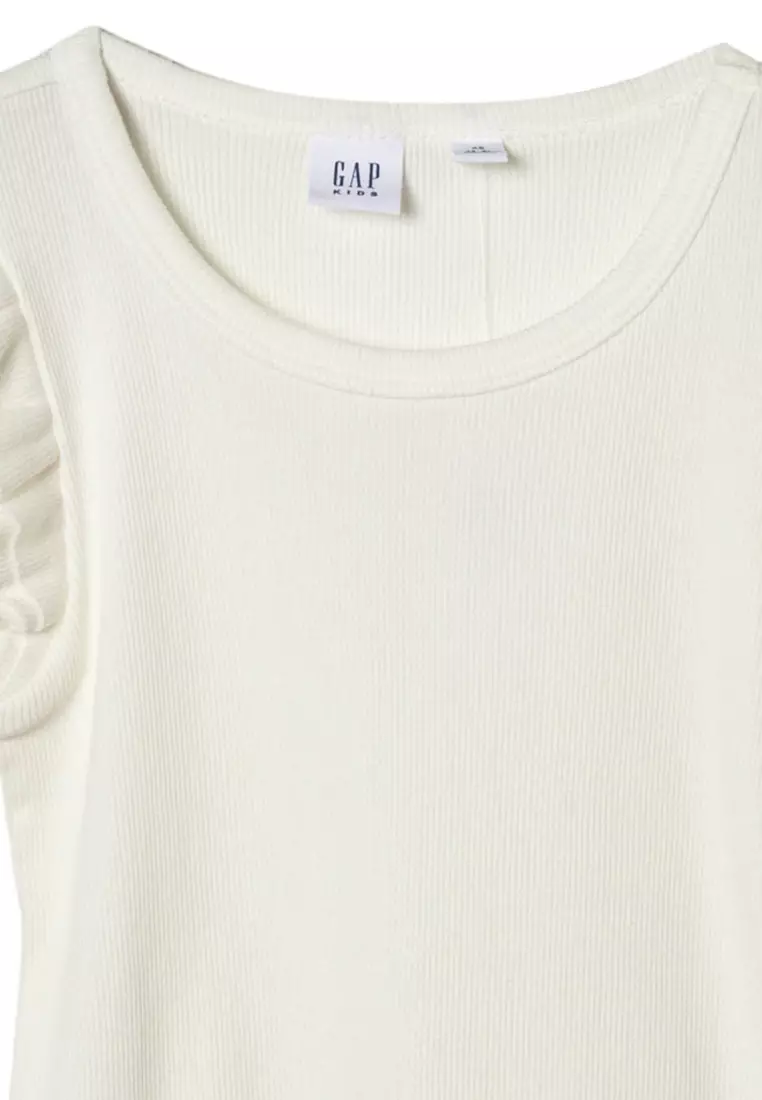 Buy GAP Rib Flutter Top Online | ZALORA Malaysia