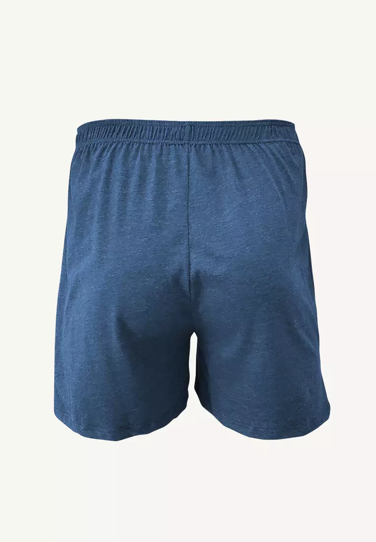 Buy Hanford Premium Cotton Inside Garter Boxer Shorts Carib - Denim ...