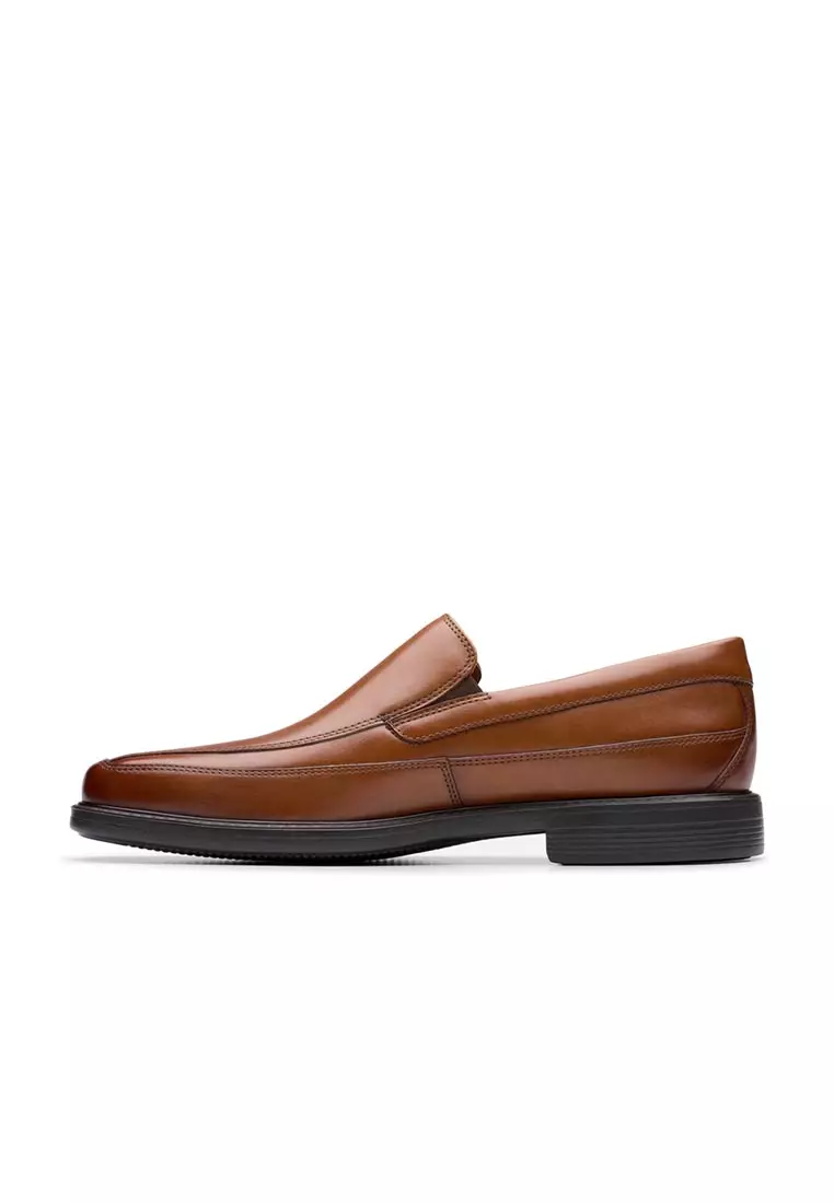 Buy Clarks Mens Cosgrove Free Formal Shoes Dark Tan Lea - Wide Fit 2026 ...