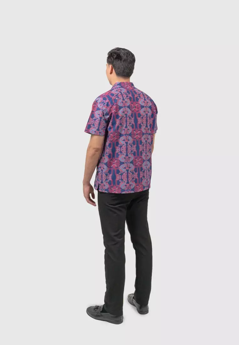 Buy KAPTEN BATIK MY Modern Fit Year Of The Horse in Blue Online ...