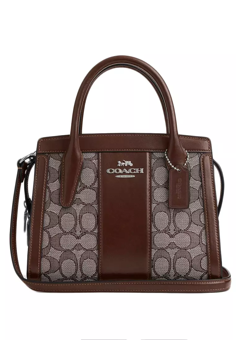 Buy COACH Andrea Carryall Bag In Signature Jacquard - Maple 2025 Online ...