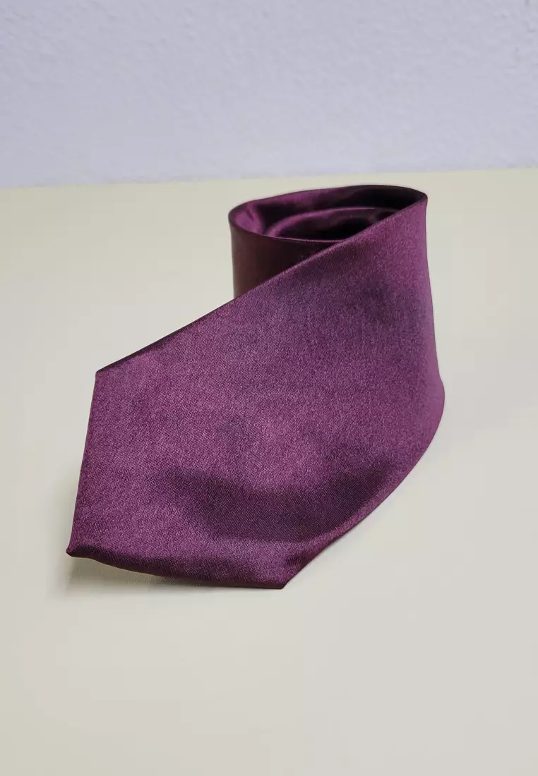 Buy Kings Collection Solid Color Fuchsia Tie Formal Necktie for Men ...