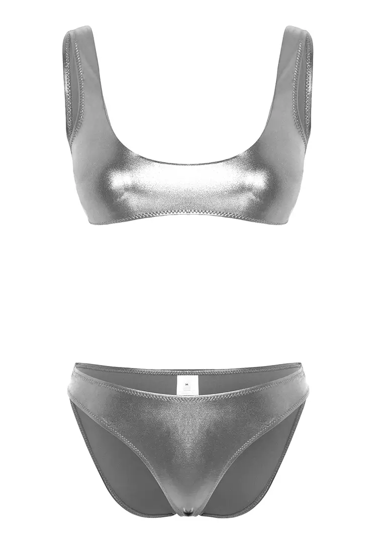 Jual Trendyol Glossy Bralette Bikini Set Original 2025 Zalora Indonesia