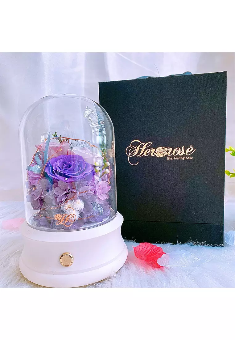 Jual Her Jewellery [ Flower Dome ] Preserved Flower with Bluetooth ...