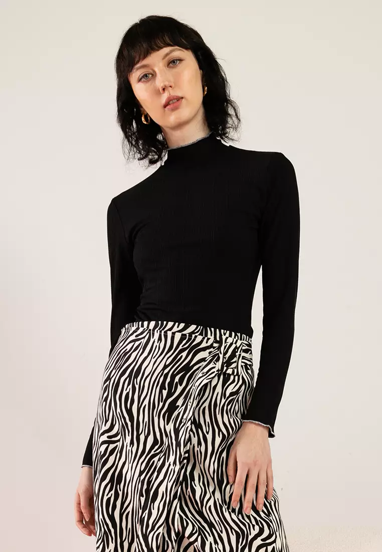 Buy Lubna Textured Knit High Neck Inner 2024 Online | ZALORA Philippines