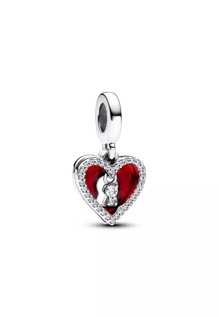 Buy PANDORA Pandora Red Heart & Keyhole Double Dangle Charm Online ...