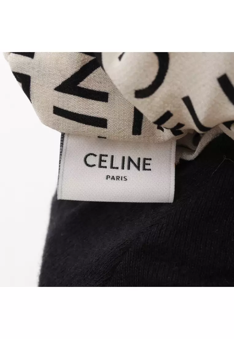 Buy Celine Pre-Loved Celine Triomphe scrunchie hair accessory logo ...