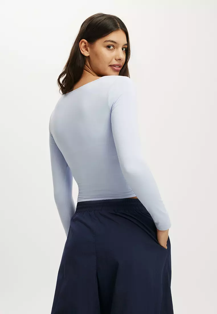 Buy Cotton On Body Ultra Soft Scoop Neck Long Sleeves Top 2026 Online ...