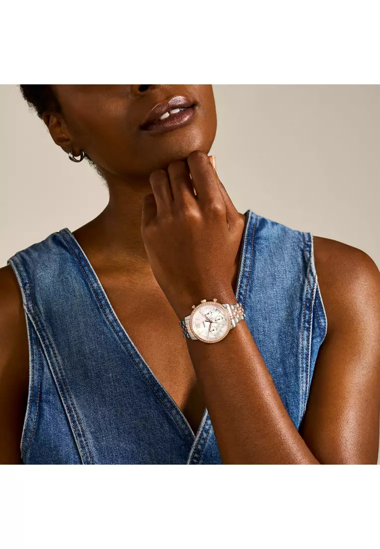 Fossil Neutra Chronograph Two-Tone Stainless Steel Watch ES5279 2025 ...