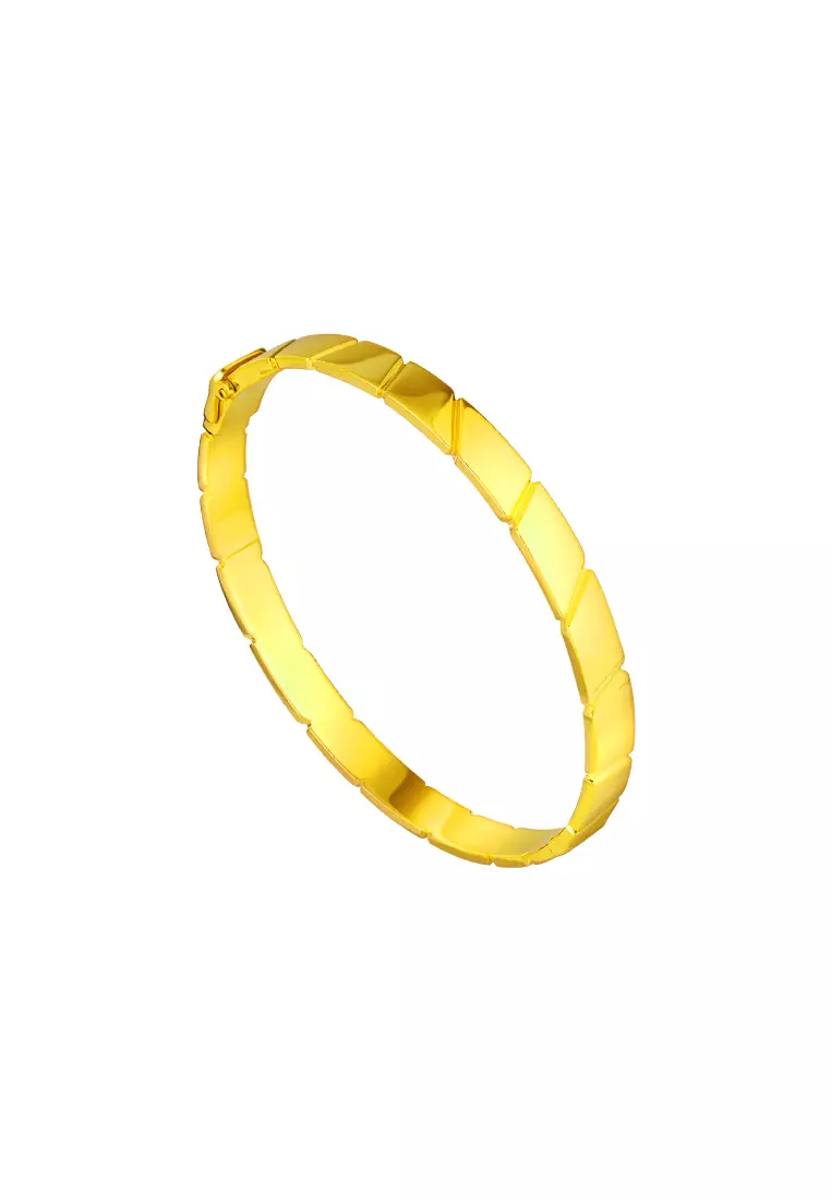 Buy TOMEI TOMEI Glowing Bangle, Yellow Gold 916 Online | ZALORA Malaysia