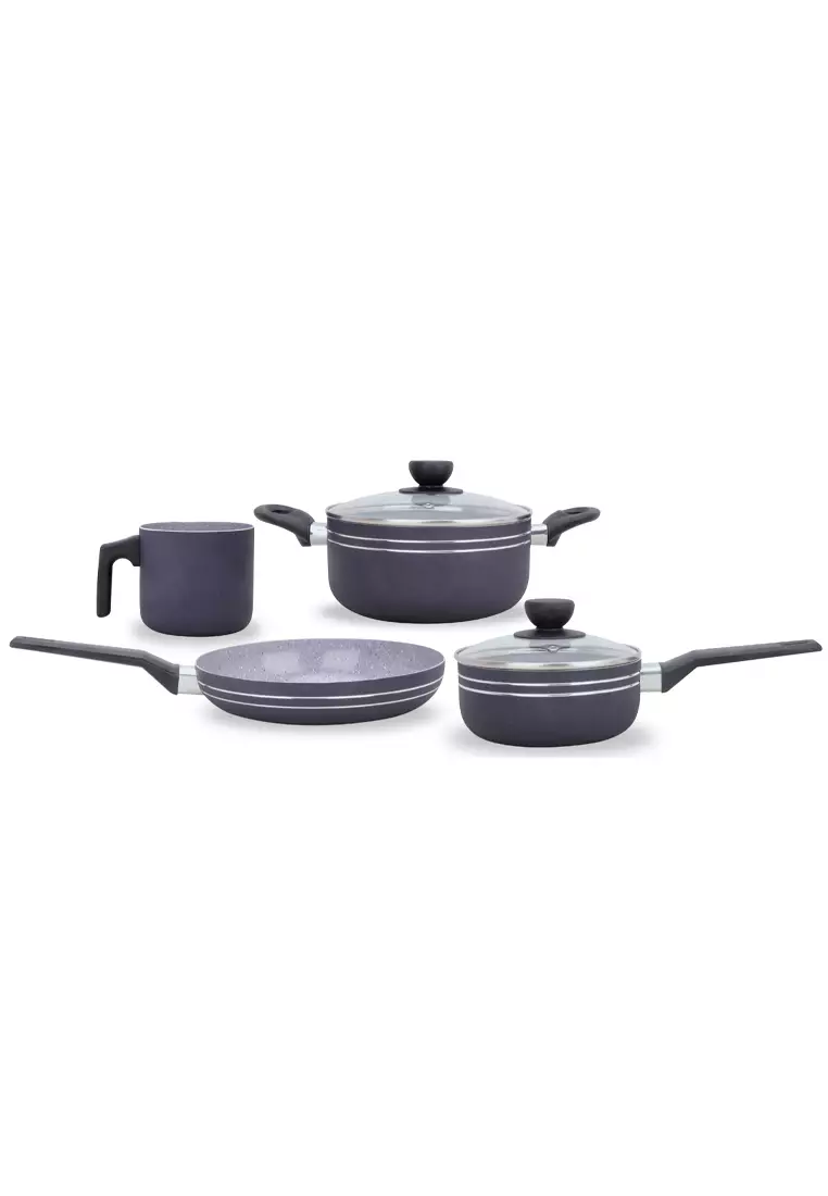 Buy Amercook 4 Pcs Galaxy Line Cookware Set with Nonstick Marble ...