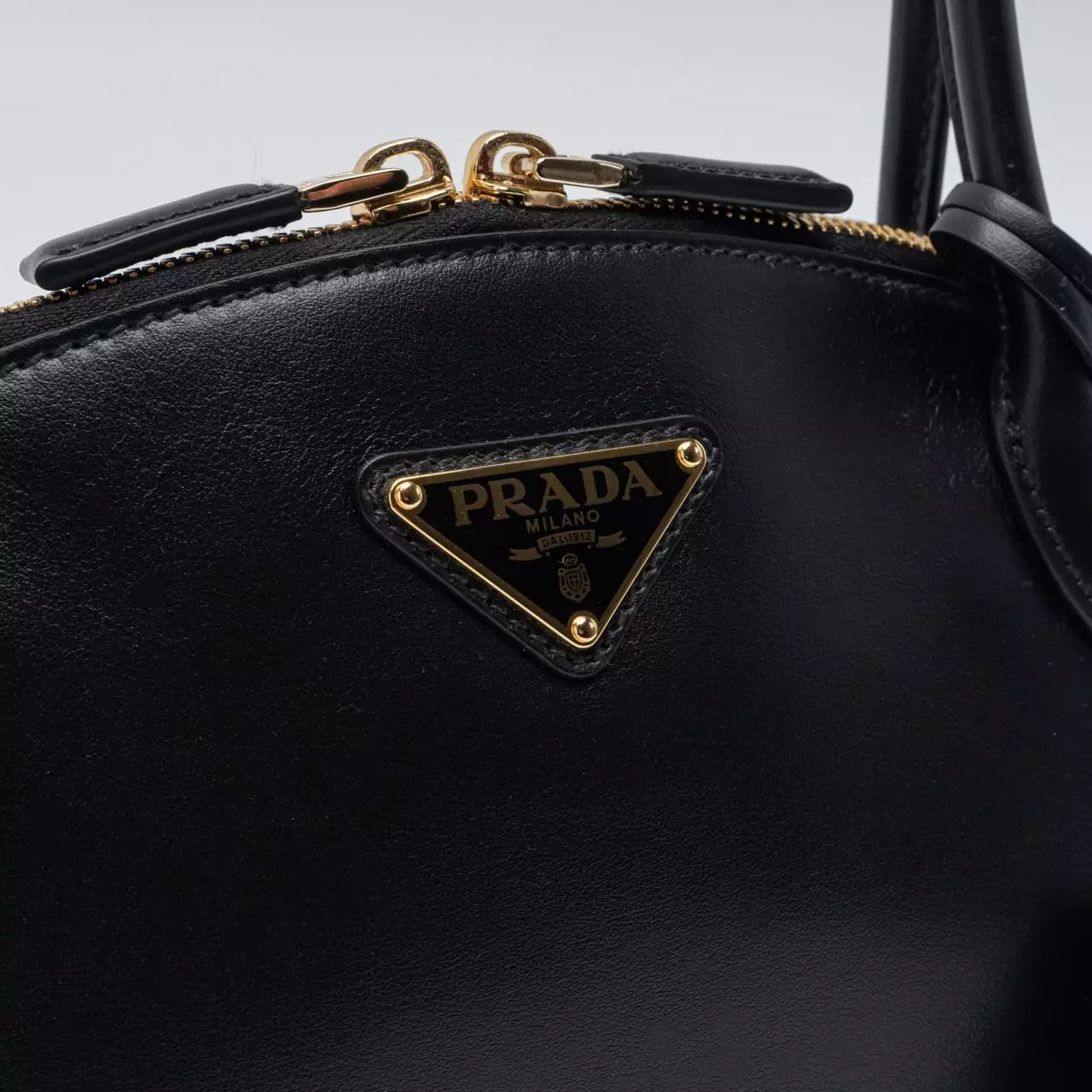 Jual Prada Prada Triangle Logo Small Leather Handbag Black Original ...