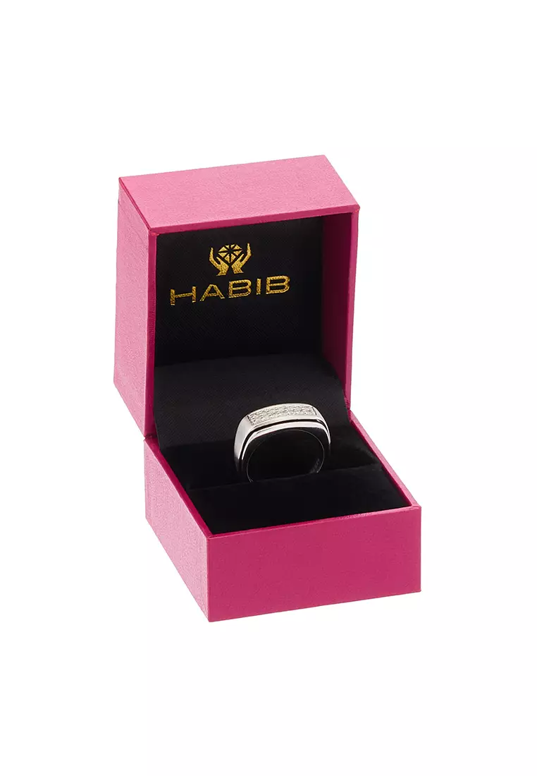 Buy HABIB HABIB Diamond Men's Ring in 925 Silver Palladium 273960725 ...