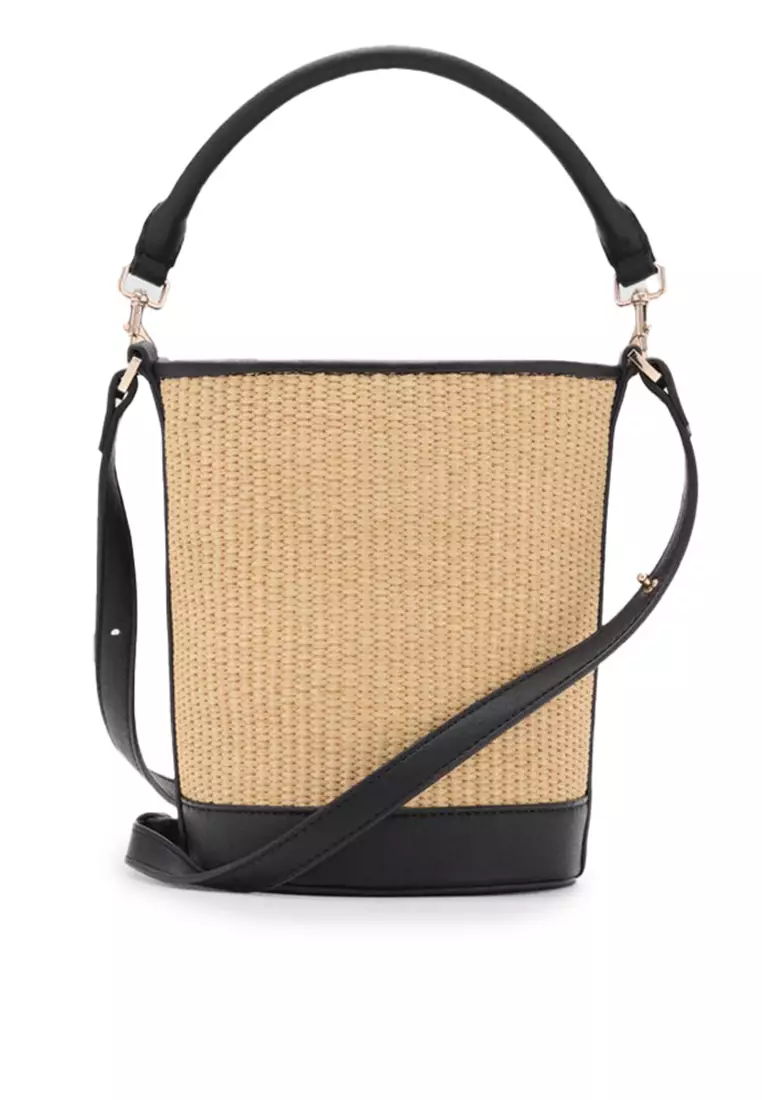 Buy Mango Small Raffia-Effect Bucket Bag Online | ZALORA Malaysia