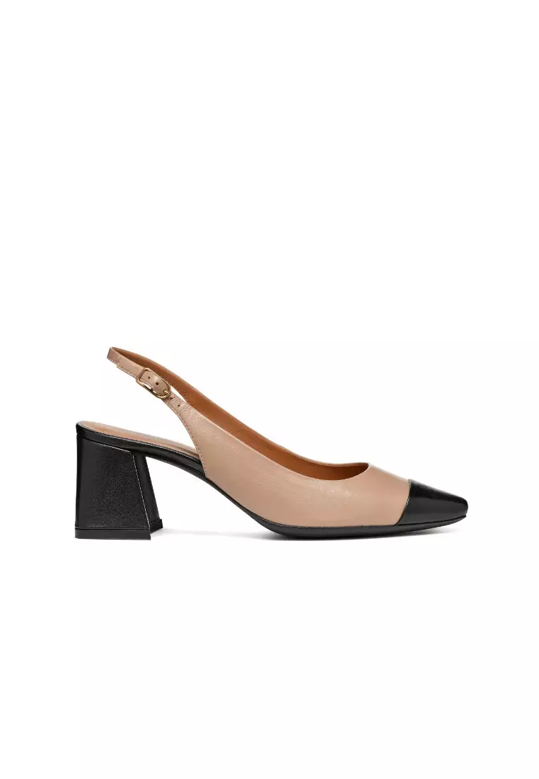 Buy Geox GEOX Ladies Giselda Slingbacks Medium High Heels - Beige ...