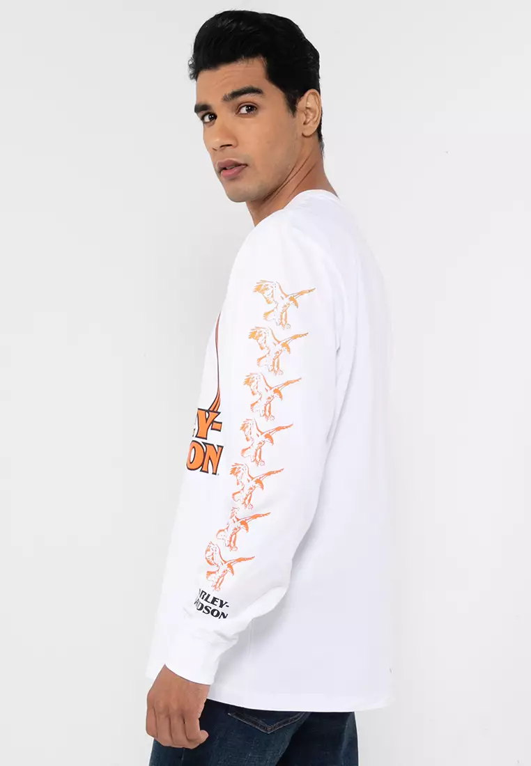 線上選購 Harley-Davidson Harley-Davidson Rising Eagle Long Sleeve Tee | ZALORA 台灣