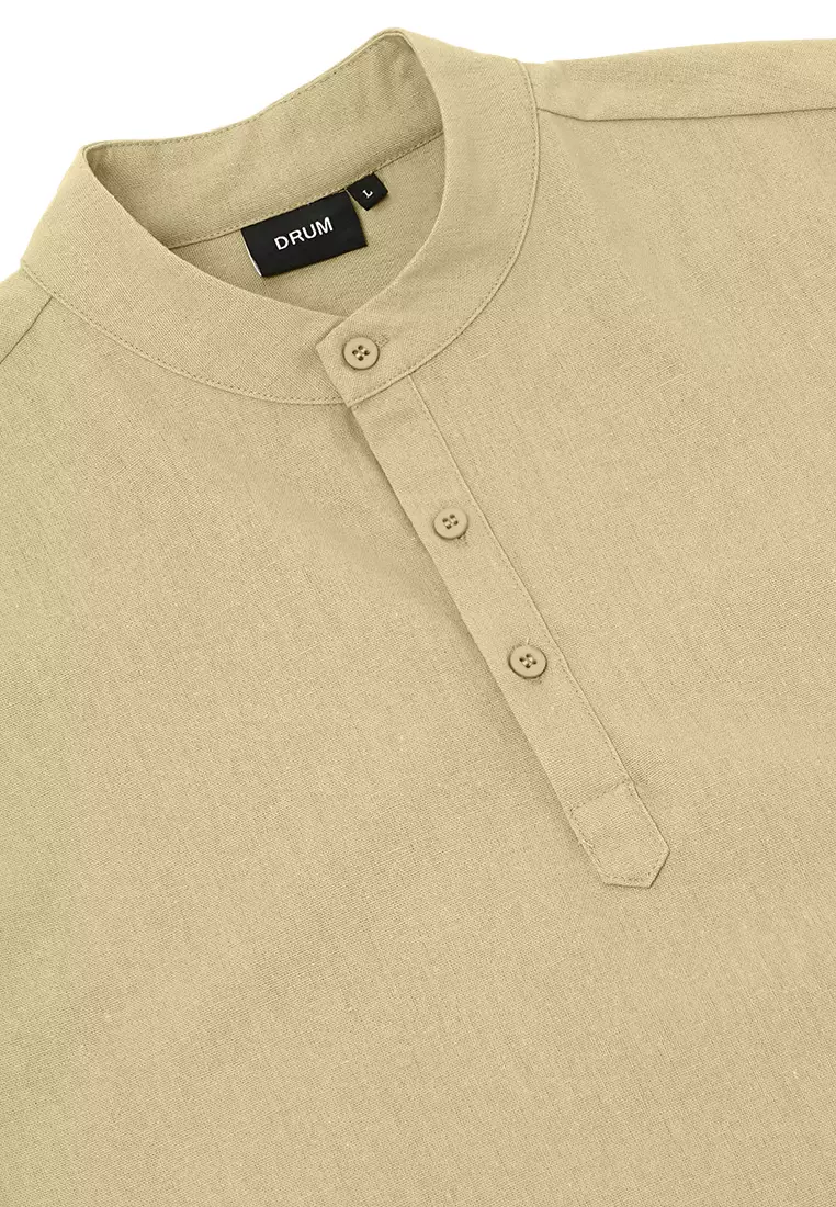 Buy DRUM DRUM Raya Exclusive Kurta Short Sleeve Shirt- Green Online ...